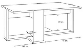 Konferenční stolek s bílou deskou COFFEE TABLES