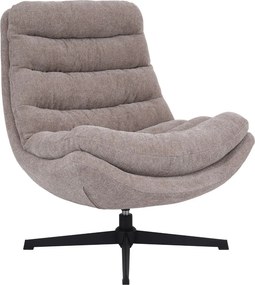 Otočné relaxační křeslo Calvio, tmavě béžová