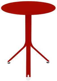 OnaDnes -20% Makově červený kovový stůl Fermob Rest'O Ø 60 cm
