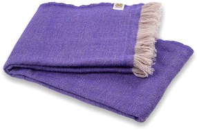 Vlněná deka Kostadina merino - fialová