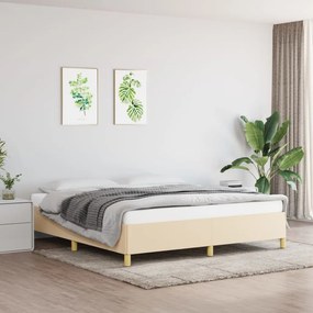 Rám postele s boxspringem krémový 180 x 200 cm textil 3120982