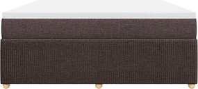 Box spring postel s matrací tmavě hnědá 180x200 cm textil 3285591