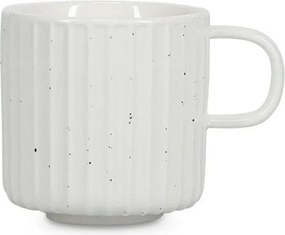 Bílý šálek z kostního porcelánu 205 ml Ora Gloss – Salt&amp;Pepper