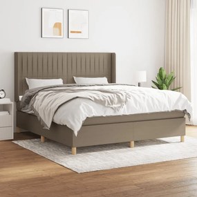 Box spring postel s matrací taupe 160x200 cm textil 3132165