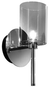 Axolight Spillray R, nástěnné svítidlo z šedého kouřového skla, LED 1,5W G4 výška 29,3cm