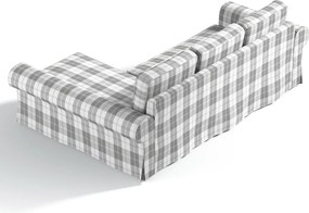 Potah na pohovku IKEA Backabro rozkládací se šezlongem barva šedá látka pletený vzor, vzorované
