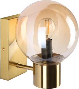 Nástěnná lampa SFERIO 1xE14/5W/230V mosaz/kouřová béžová