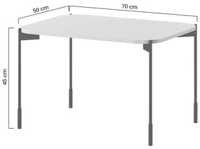 Kávový stolek Sonatia 70x50 - burgund
