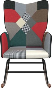 Houpací křeslo patchwork textil 328203