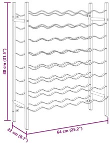 vidaXL Marketos Stojan na víno na 48 lahví černý kov