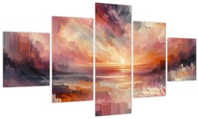 Obraz - Malované červánky (125x70 cm)
