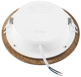 LED Podhledové svítidlo WOODY SPOT LED/16,5W/230V 4000K ořech pr. 18,5 cm