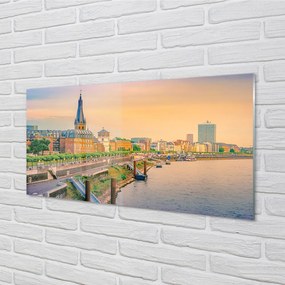 akrylový obraz Německo Sunrise River 100x50 cm