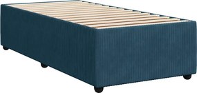 Box spring postel s matrací modrá 80 x 200 cm samet 3287606