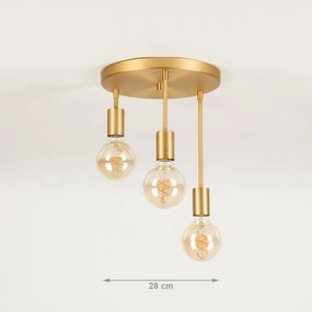 Stropní moderní svítidlo do obýváku Flexform Bulb Accapulco Gold