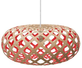 david trubridge Kina závěsná lampa Ø 60cm bambusově červená