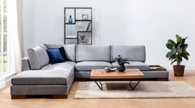 Hanah Home Rohová pohovka TULIP tmavě šedá levý roh 560ARE1165