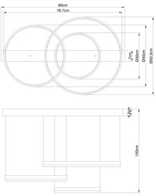 Globo 67193-55H- LED Stmívatelný lustr na lanku HALLI LED/55W/230V 2700-6000K+DO