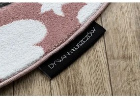 Dywany Luszczow Kusový koberec kulatý PETIT PONY Poník, růžový Rozměr koberce: 120 cm KRUH