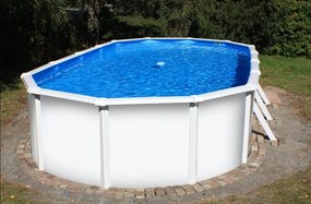 Planet Pool Nadzemní bazén s ocelovou stěnou Classic White/Blue 6,1 x 3,6 x 1,2 m 28914