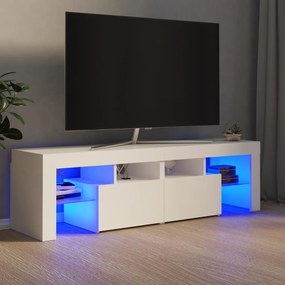 TV skříňka s LED osvětlením bílá 140 x 36,5 x 40 cm