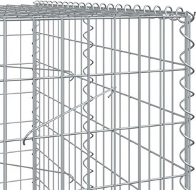 Gabionový koš s víkem 650 x 100 x 200 cm pozinkované železo 3295236
