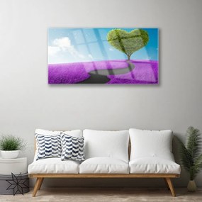 akrylový obraz Louka Stezka Strom Příroda 100x50 cm