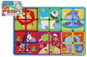 Teddies Puzzle magnetické - zvířata 12 ks