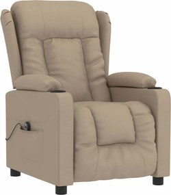 Elektrické polohovací křeslo cappuccino umělá kůže 3098803