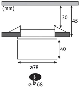 Paulmann 93372 Spircle, bílá zápustná bodovka, 8W LED 3000K, prům. 7,8cm