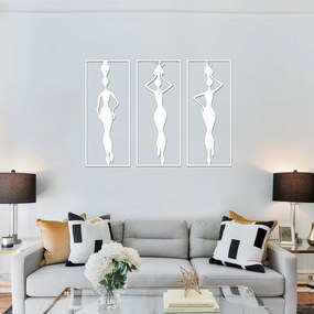 dřevo života Dřevěná dekorace na stěnu AFRICKÉ ŽENY Zvolte barvu dekoru: Bílá, Rozměry šxv (cm): 51x40