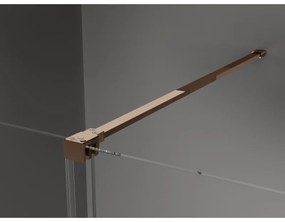 Mexen Velar, sprchový kout s posuvnými dveřmi 120 x 90 cm, 8mm sklo námraza, růžové zlato, 871-120-090-31-55