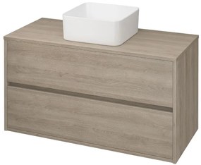 Cersanit Crea - závěsná skříňka pod umyvadlo na desku 100cm, dub, S924-012