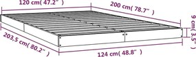 vidaXL Rám postele 120 x 200 cm masivní borovice [823450] Barva: Přírodní