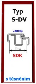 Kooperativa - Ocelová zárubeň do SDK typ S-DV s těsněním 105801