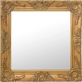 vidaXL Nástěnné zrcadlo barokní styl 50 x 50 cm [320315] Barva: zlatá