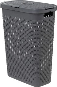 Vysoký koš na prádlo, 40 l, antracitový