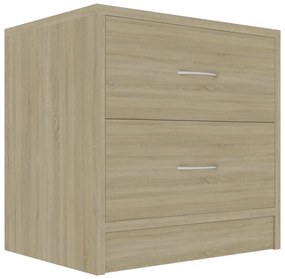 Noční stolek Meeker - 2 ks - MDF - 40x30x40 cm | dub