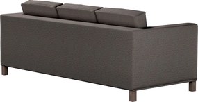 Potah na pohovku IKEA  Karlanda 3-místná nerozkládací, krátký barva šedá látka pletený vzor