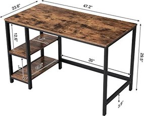Pracovní stůl GOLETO NATURE N1400 140x60x75 cm přírodní dřevo