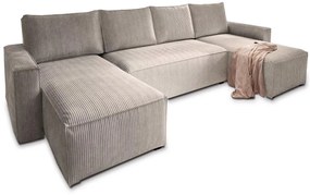 Béžová sedací souprava do U SMART COSARO 295x140 cm