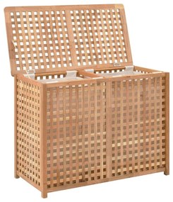 Koš na prádlo 87,5 x 46 x 67 cm masivní ořechové dřevo 247604