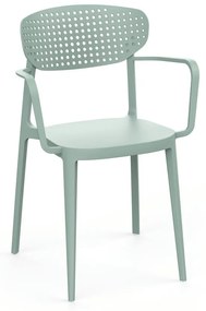 Světle zelená plastová zahradní židle Aire – Rojaplast