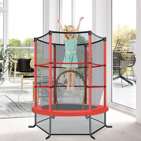 Costway Zahradní trampolína Ø165 cm s ochrannou sítí trampolína do 135 KG odolná