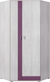 Next rohová šatní skříň NX2 Zvolte barevné provedení: bělená borovice - viola