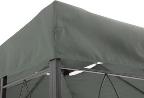 Outsunny náhradní střecha pavilonu pro kovový pavilon zahradní pavilon party stan zahradní stan polyester 3x4m tmavě šedý | Aosom