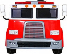 Ramiz Dětské hasičské auto na baterie + vodní dělo + megafon + maják + dálkové ovládání