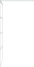 Sprchová zástěna walk-in bílá 90 x 195 cm čiré ESG sklo 152141