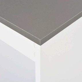 280216  Bar Table with Shelf White 110x50x103 cm 280216