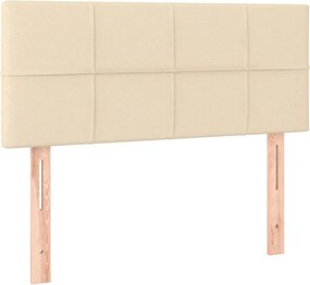 Box spring postel s matrací krémová 120x190 cm textil 3269728